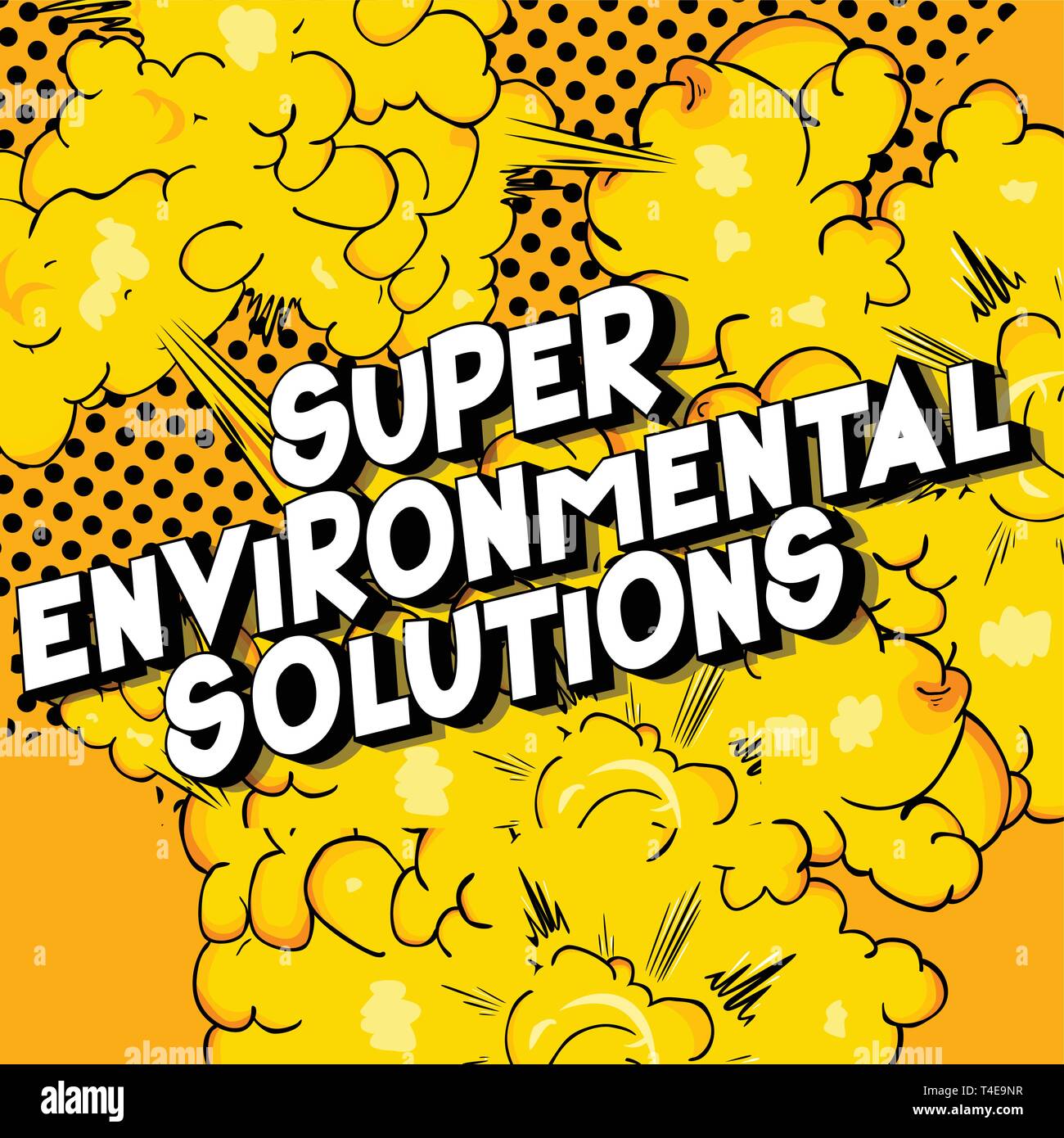 Super Environmental Solutions - Vector illustrated comic book style ...