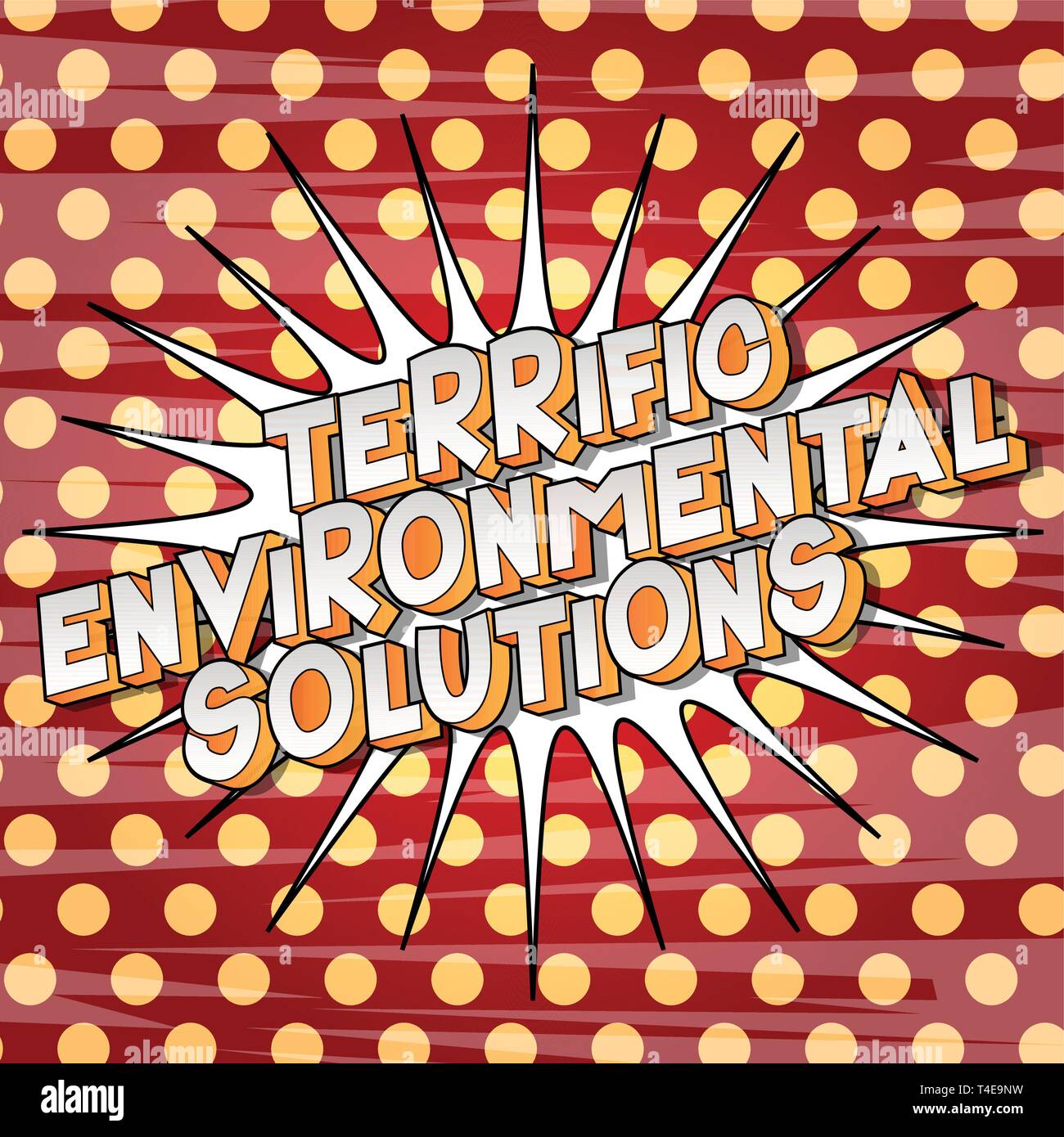 Terrific Environmental Solutions - Vector illustrated comic book style ...