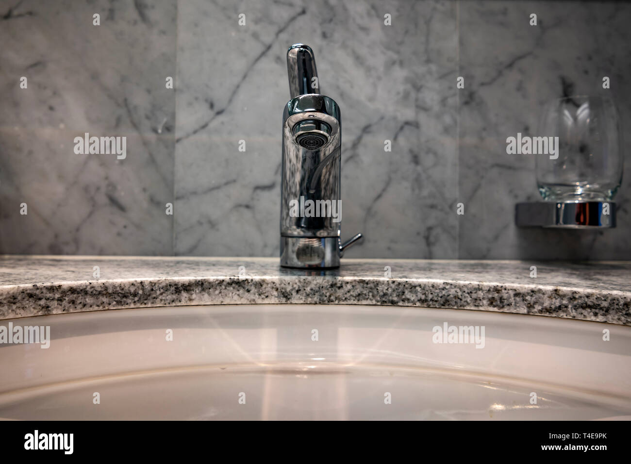 Water Tap in Bathroom Stock Photo - Alamy