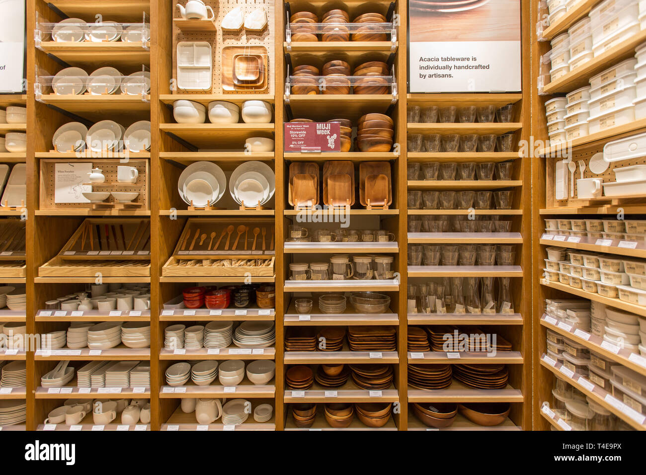 Interior images of Muji open in Jewel Changi Airport, Singapore Stock ...