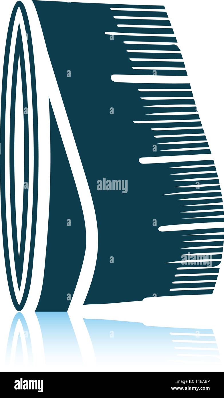 Tailor measure tape icon. Shadow reflection design. Vector illustration ...