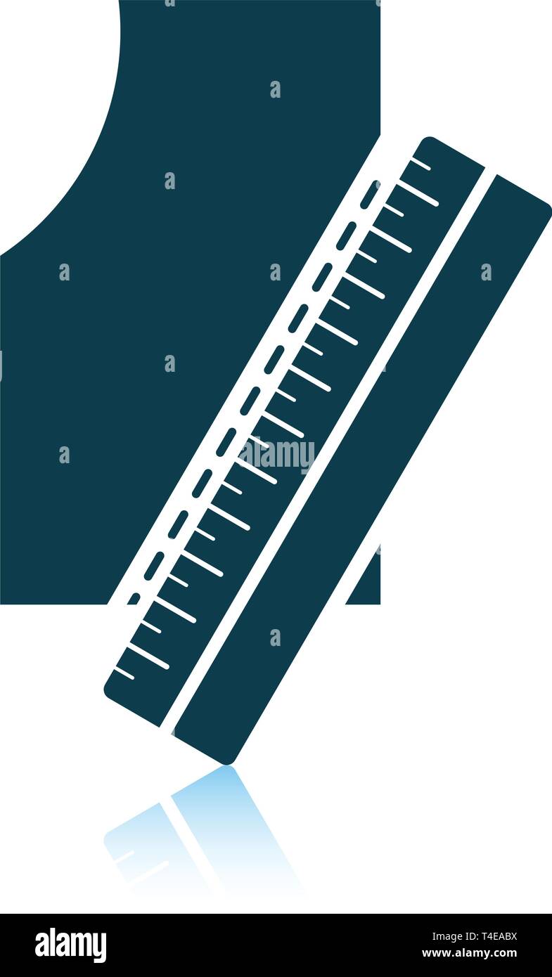 Sewing pattern icon. Shadow reflection design. Vector illustration ...