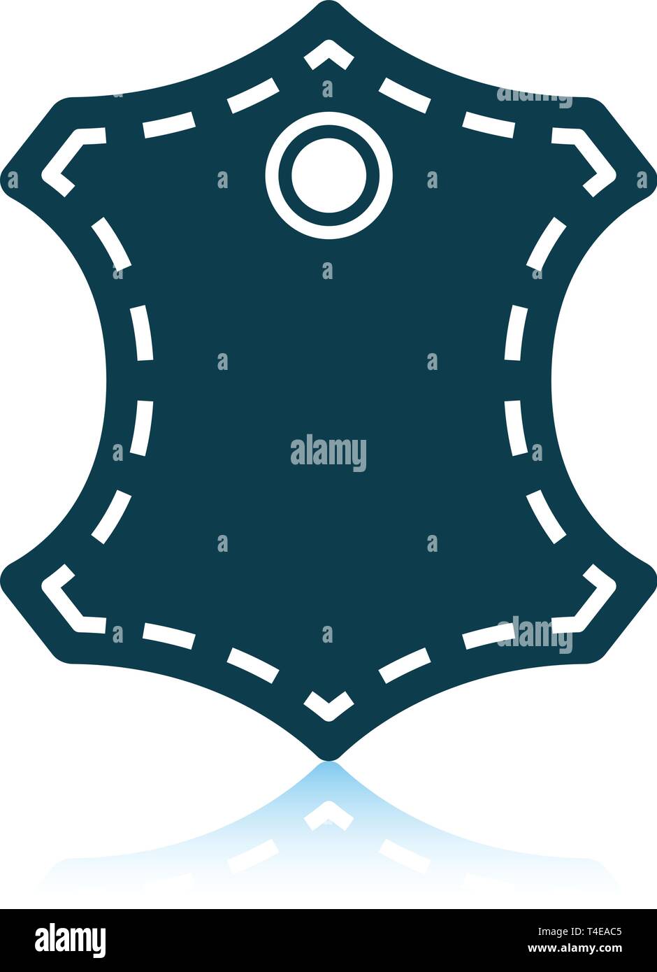 Leather sign icon. Shadow reflection design. Vector illustration Stock ...