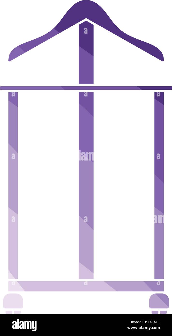 Hanger stand icon. Flat color design. Vector illustration Stock Vector ...