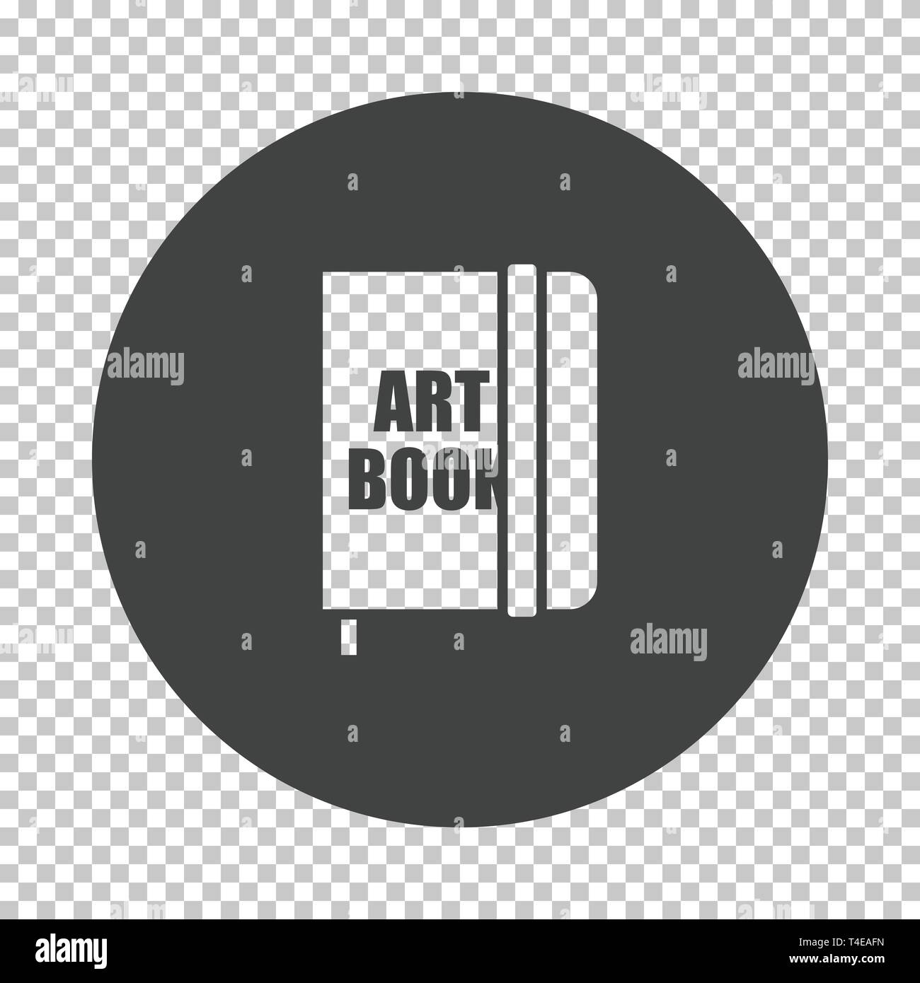 Sketch book icon. Subtract stencil design on tranparency grid. Vector ...