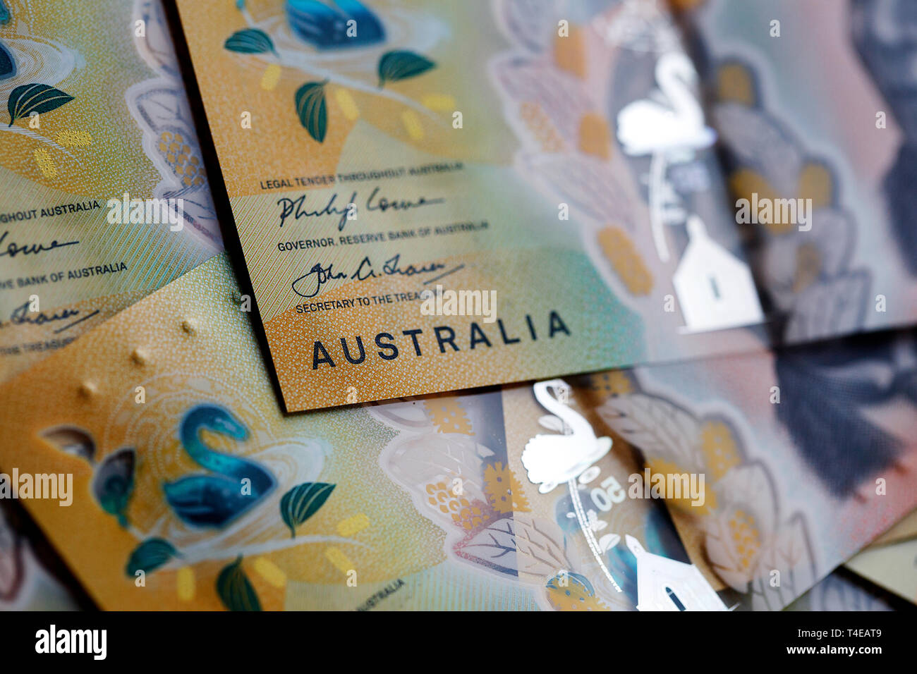 Australian fifty dollar banknote. The new 2019 issue bill is designed ...