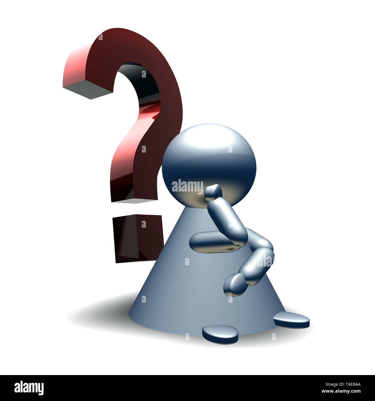 Men Answer versus Question Stock Photo - Alamy