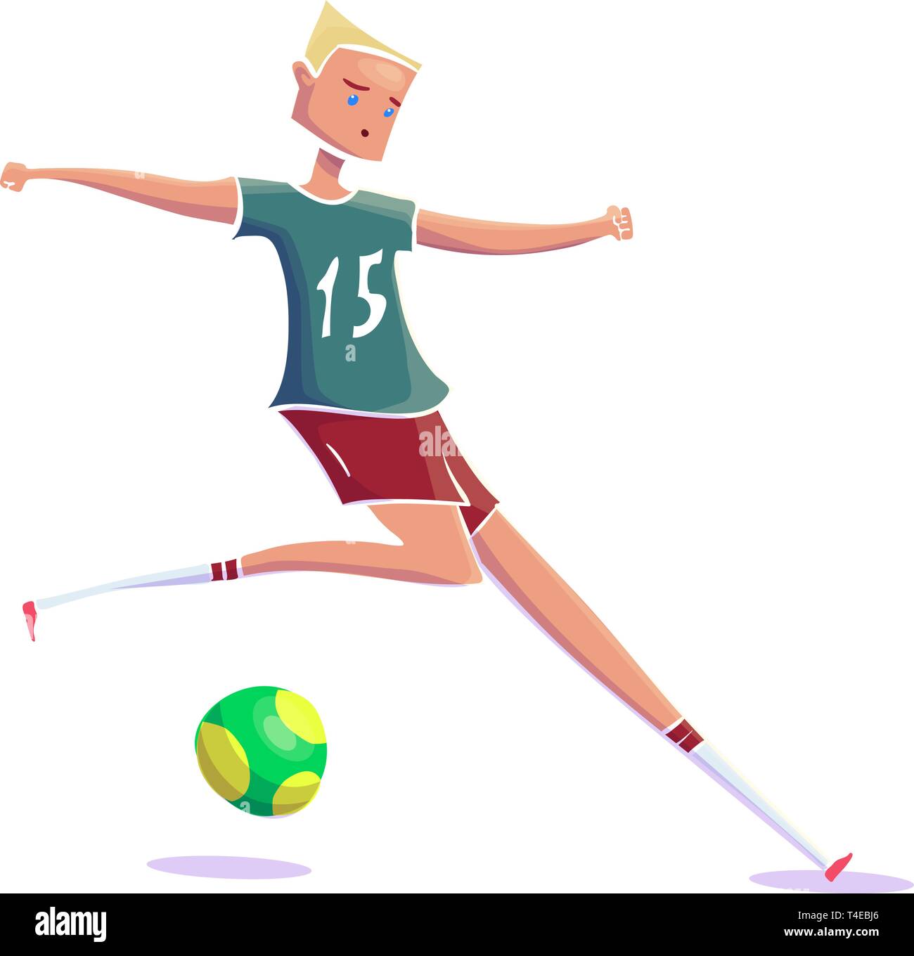 Football player cartoon hi-res stock photography and images - Alamy