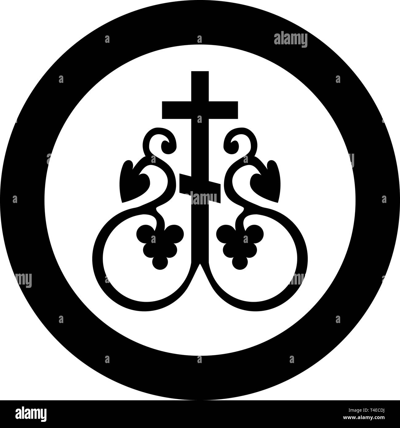 Cross vine Cross monogram Symbol secret communion sign Religious cross ...