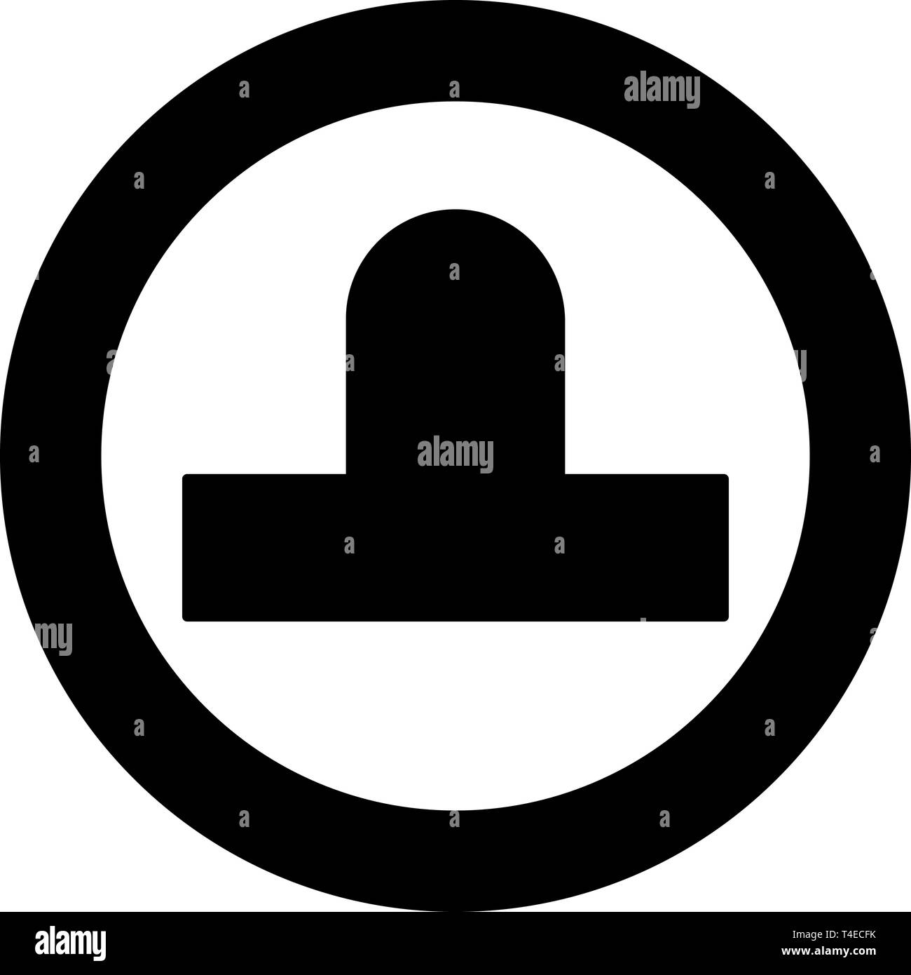 Bit aero hockey icon in circle round black color vector illustration ...