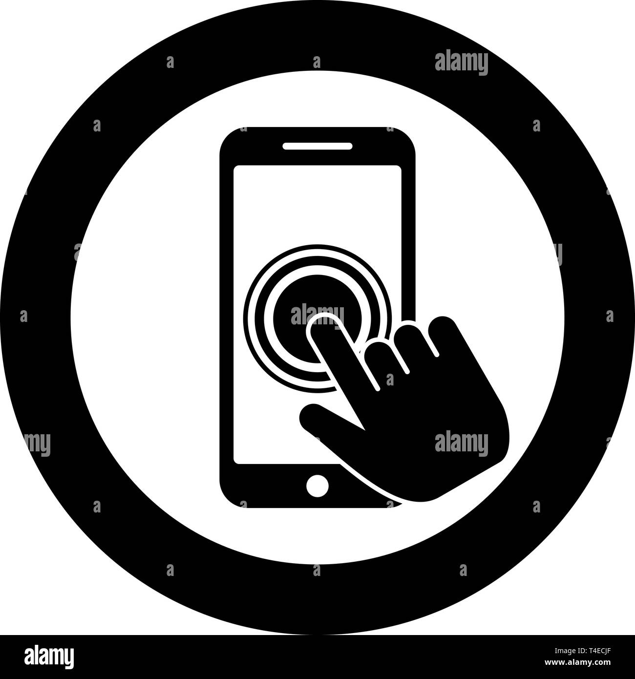 Digital image of the finger Black and White Stock Photos & Images - Alamy