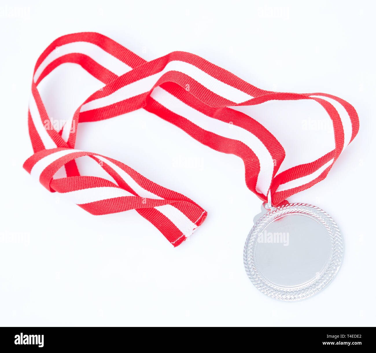 silver medal close up on white background Stock Photo - Alamy