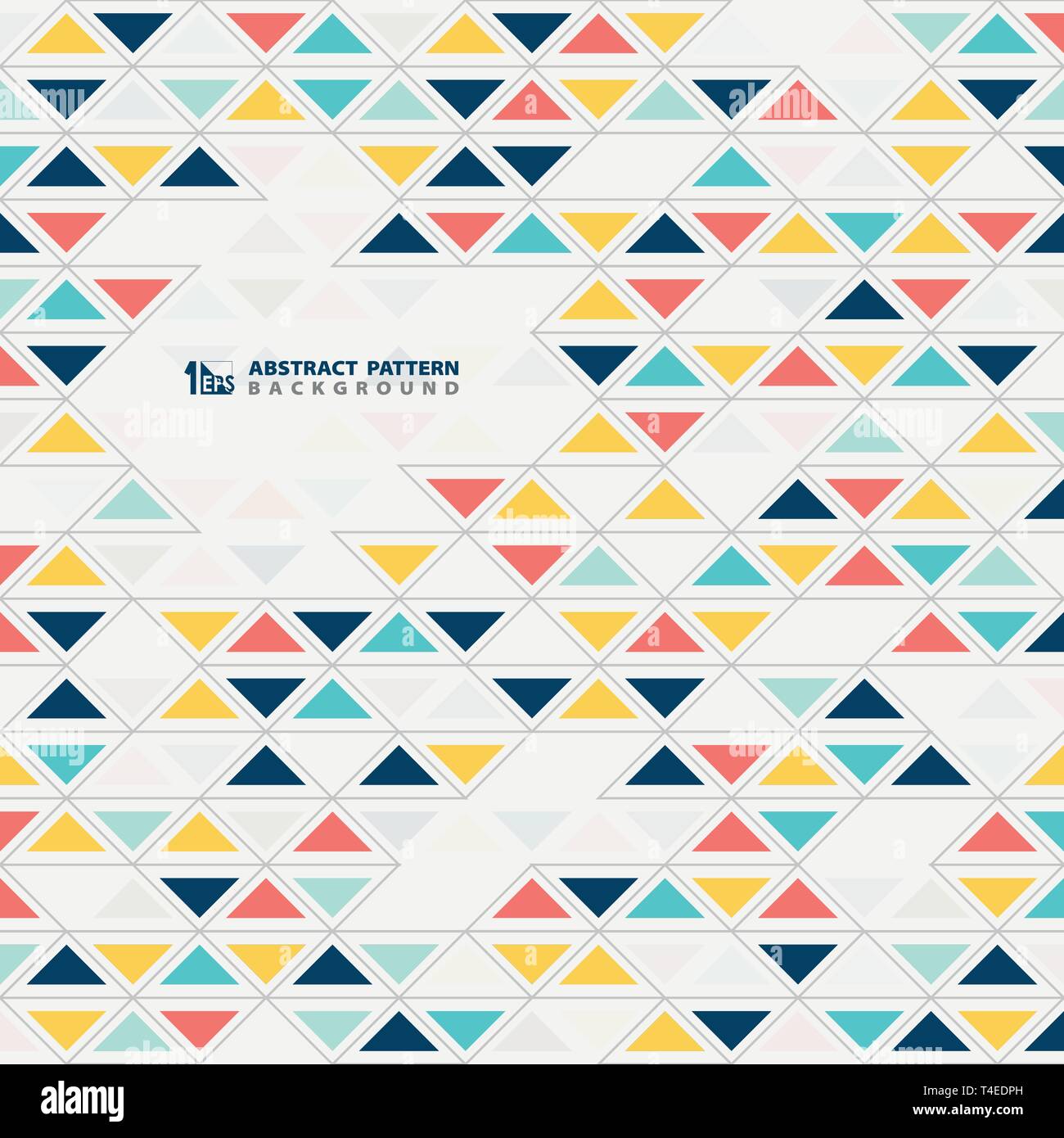 Abstract colorful triangles pattern design background. You can use for ...