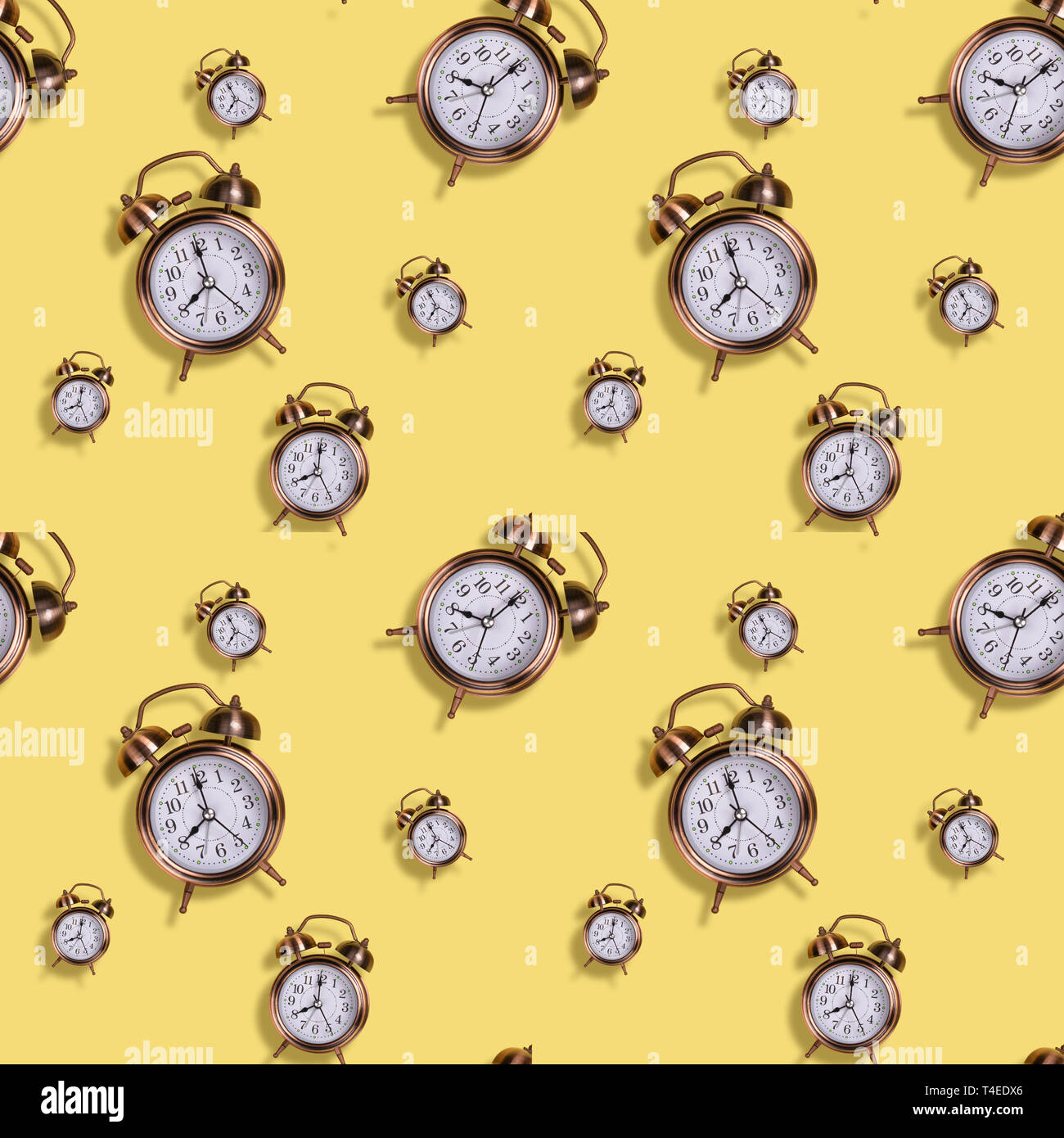 Alarm clock pattern Stock Photo - Alamy