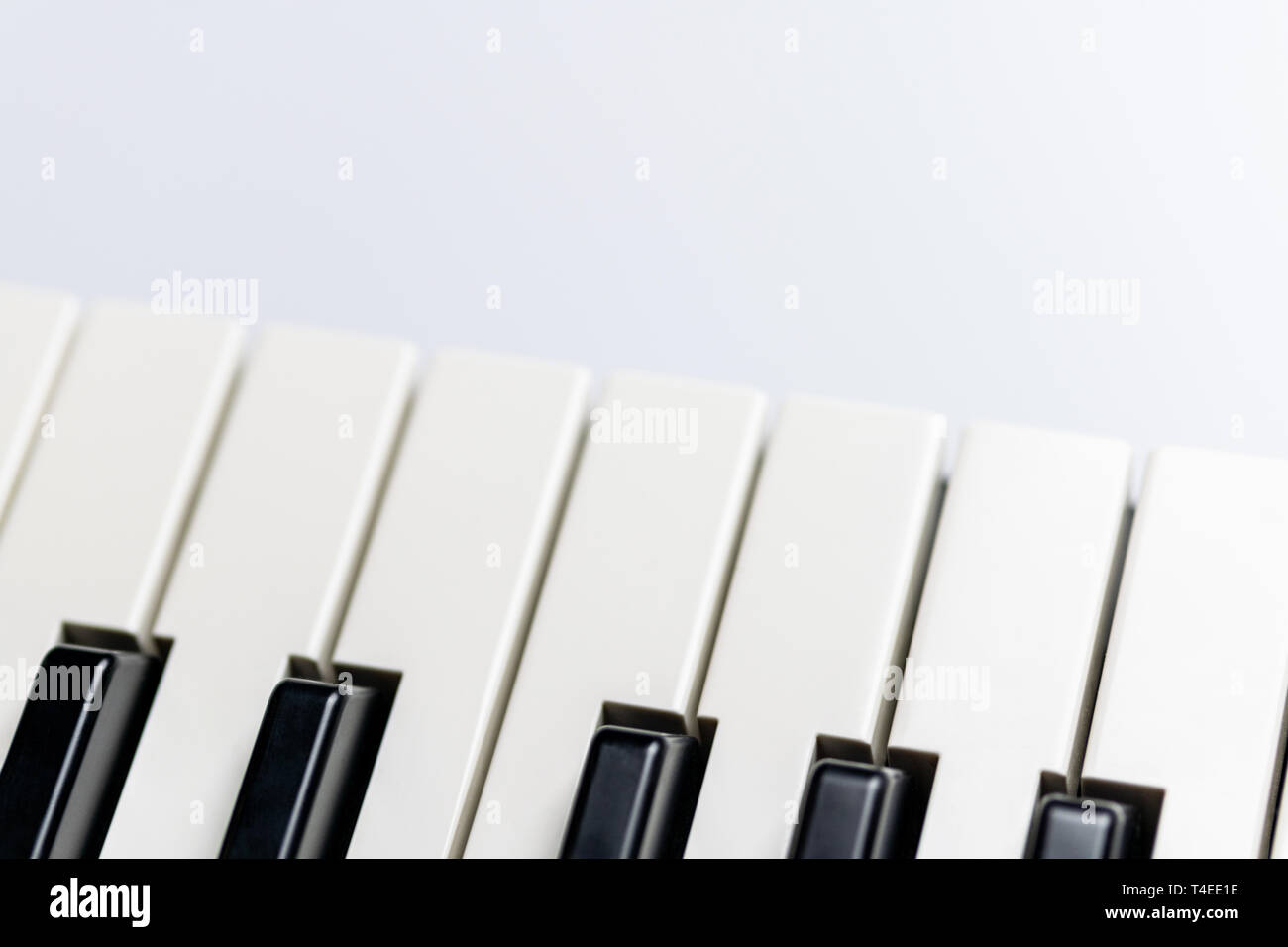 Piano keys with copy space, isolated. Piano or synthesizer keyboard ...