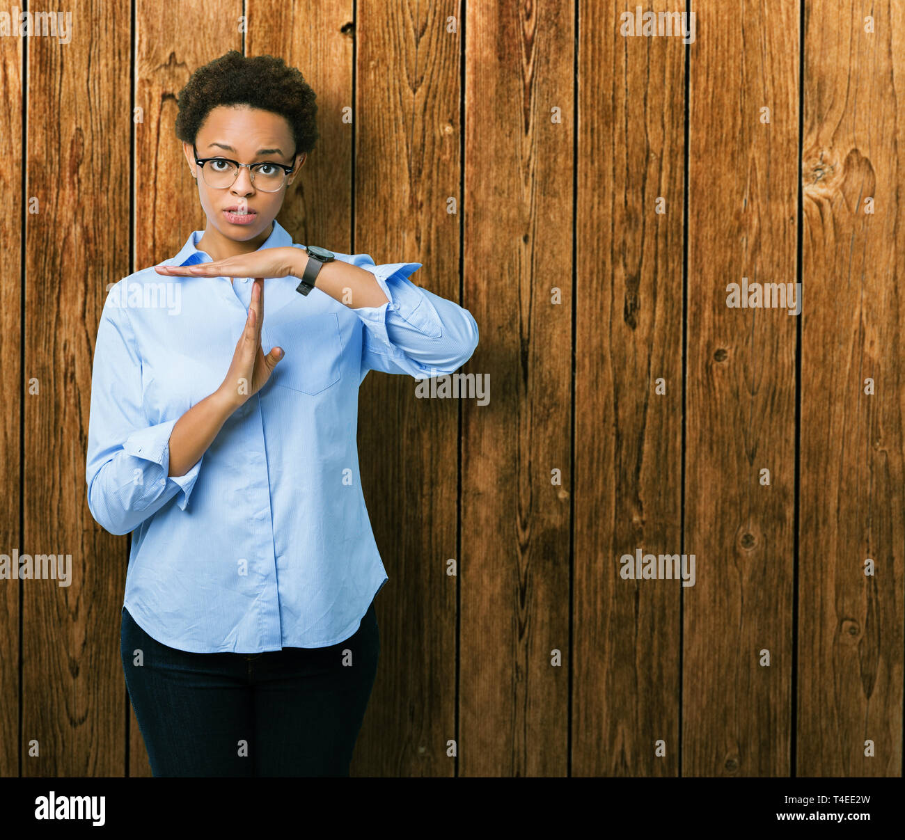 African american woman hands over face hi-res stock photography and ...