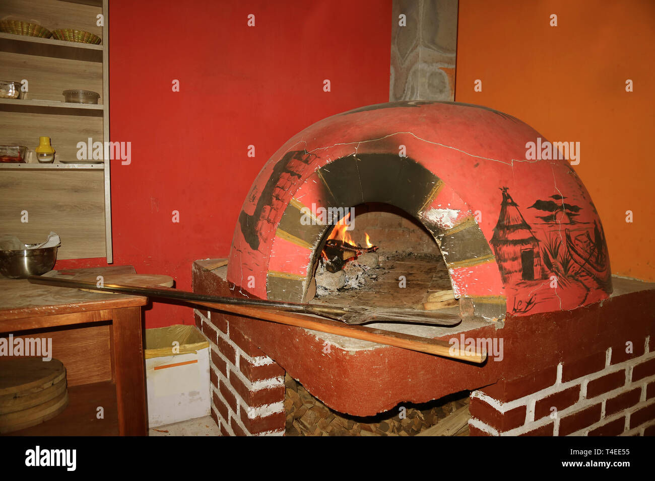 Vivid Colored and Unique Painted Wood Fired Brick Pizza Oven, Peru ...