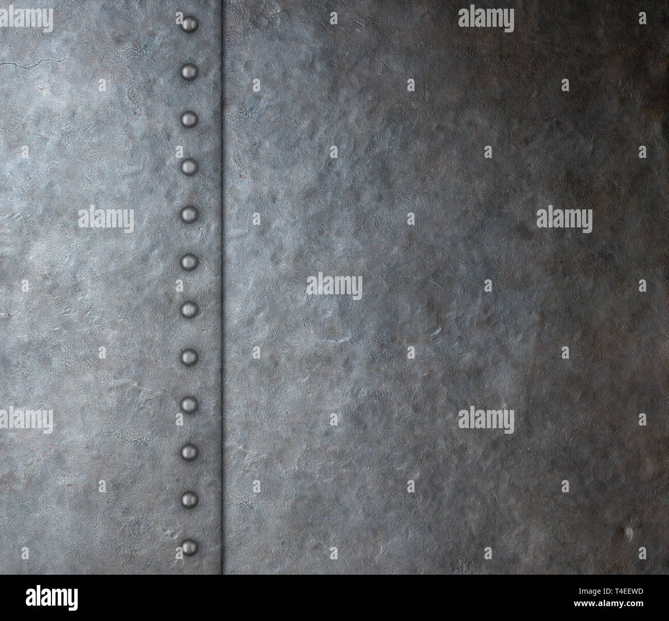 armor metal plate with rivets background 3d illustration Stock Photo ...