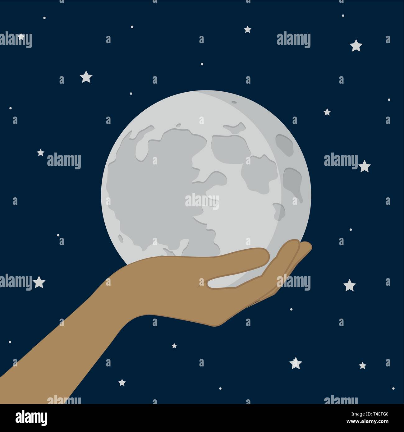 Hand full moon hi-res stock photography and images - Alamy