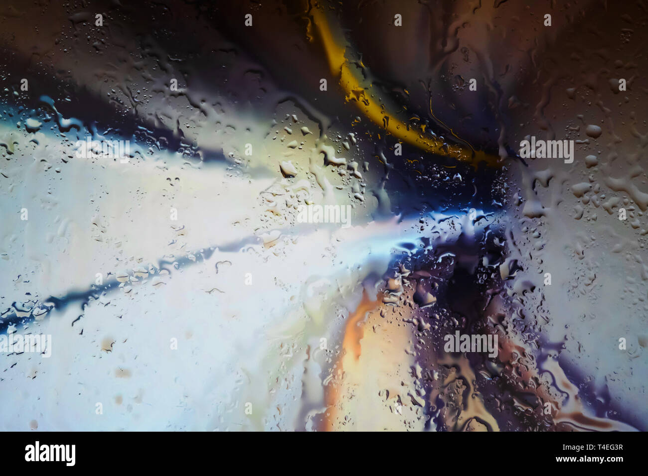 Neon lights with water drops Stock Photo - Alamy