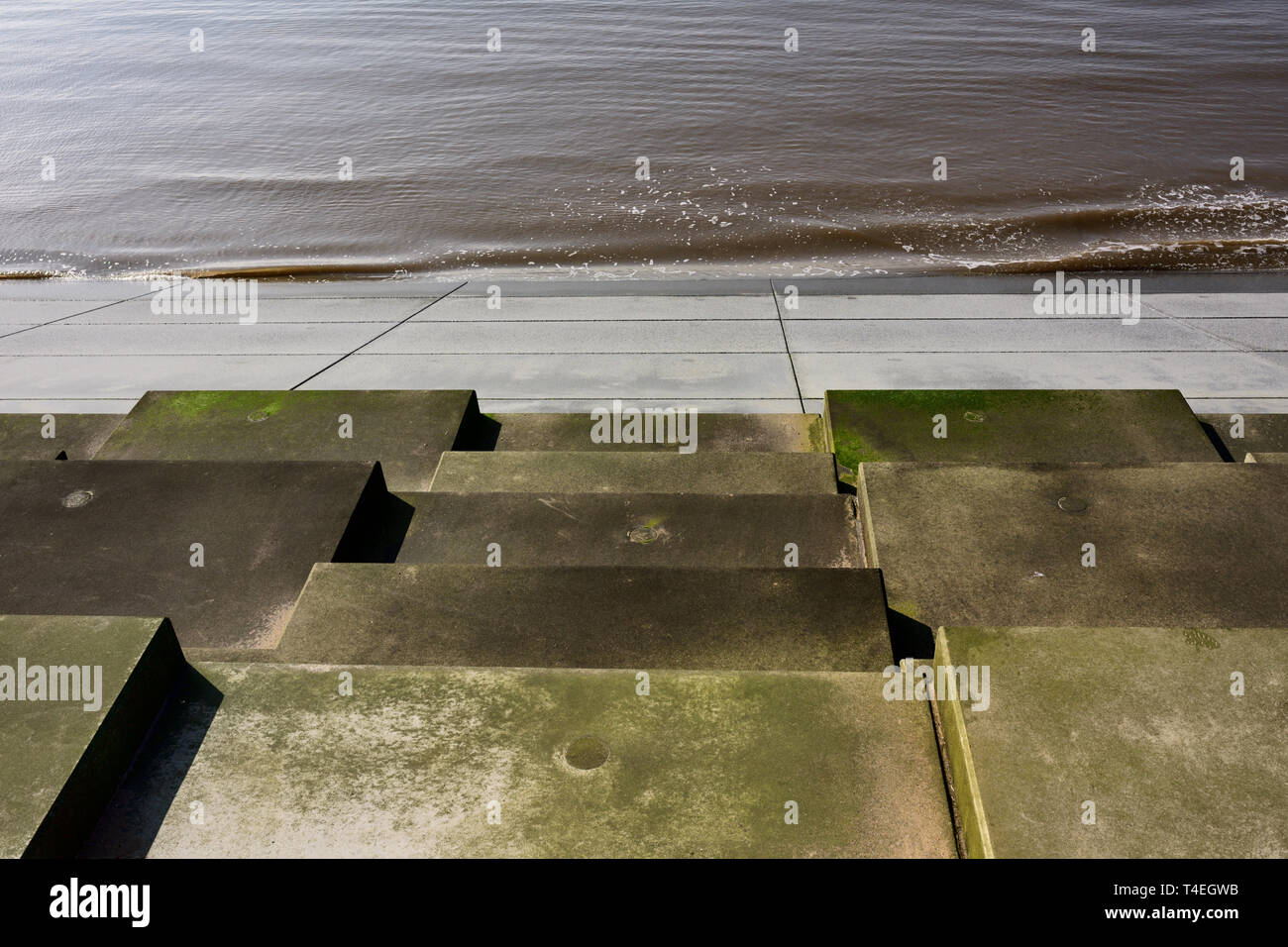 Algal growth on concrete sea wall hi-res stock photography and images ...