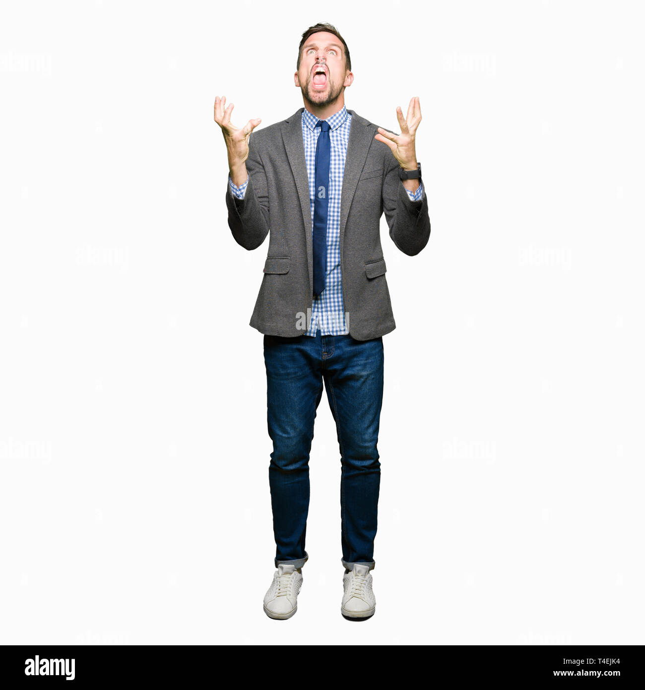 Man standing shouting tie hi-res stock photography and images - Alamy