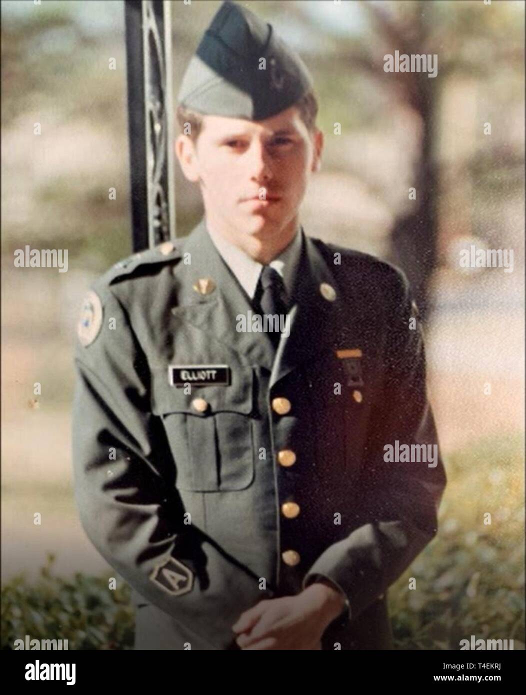 Maj. Gen. Allan Elliott as a young Army infantry officer Stock Photo ...