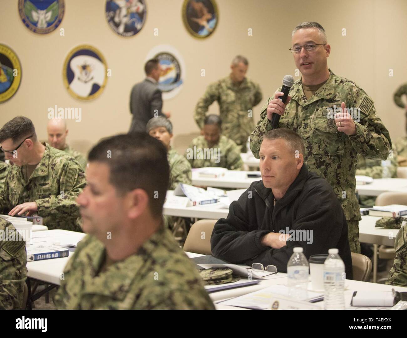 SUFFOLK, Va. (March 29, 2019) Command Master Chief Michael Beatty poses ...