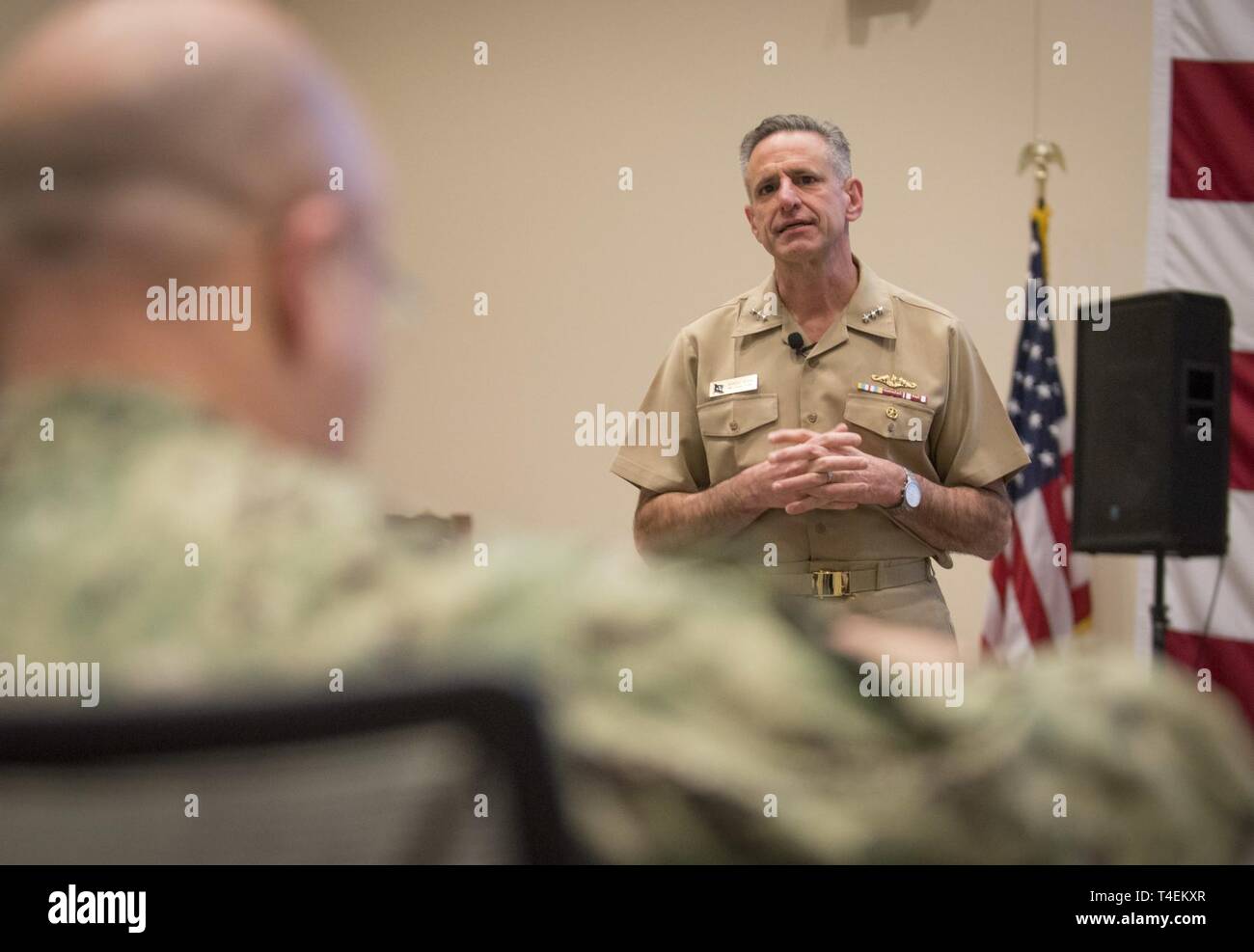 SUFFOLK, Va. (March 29, 2019) Chief of Naval Personnel Vice Adm. Robert ...