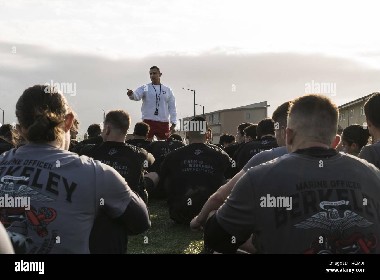 U.S. Marine Corps Gunnery Sgt. Juan Aguilera, a Physical Training ...