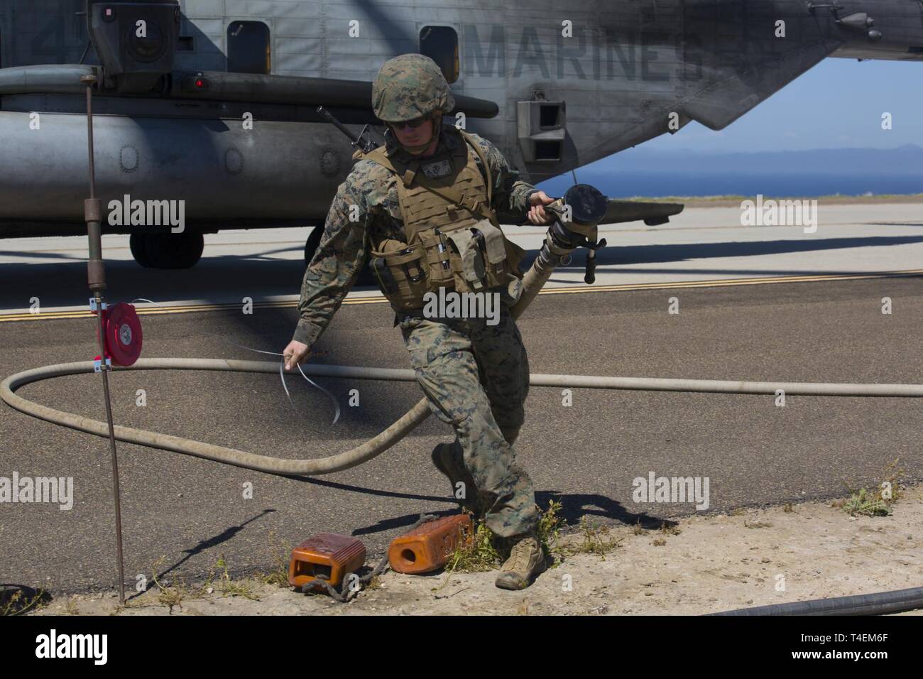 Lance Cpl. Caleb Sebastion, a bulk fuel specialist with Marine Wing ...