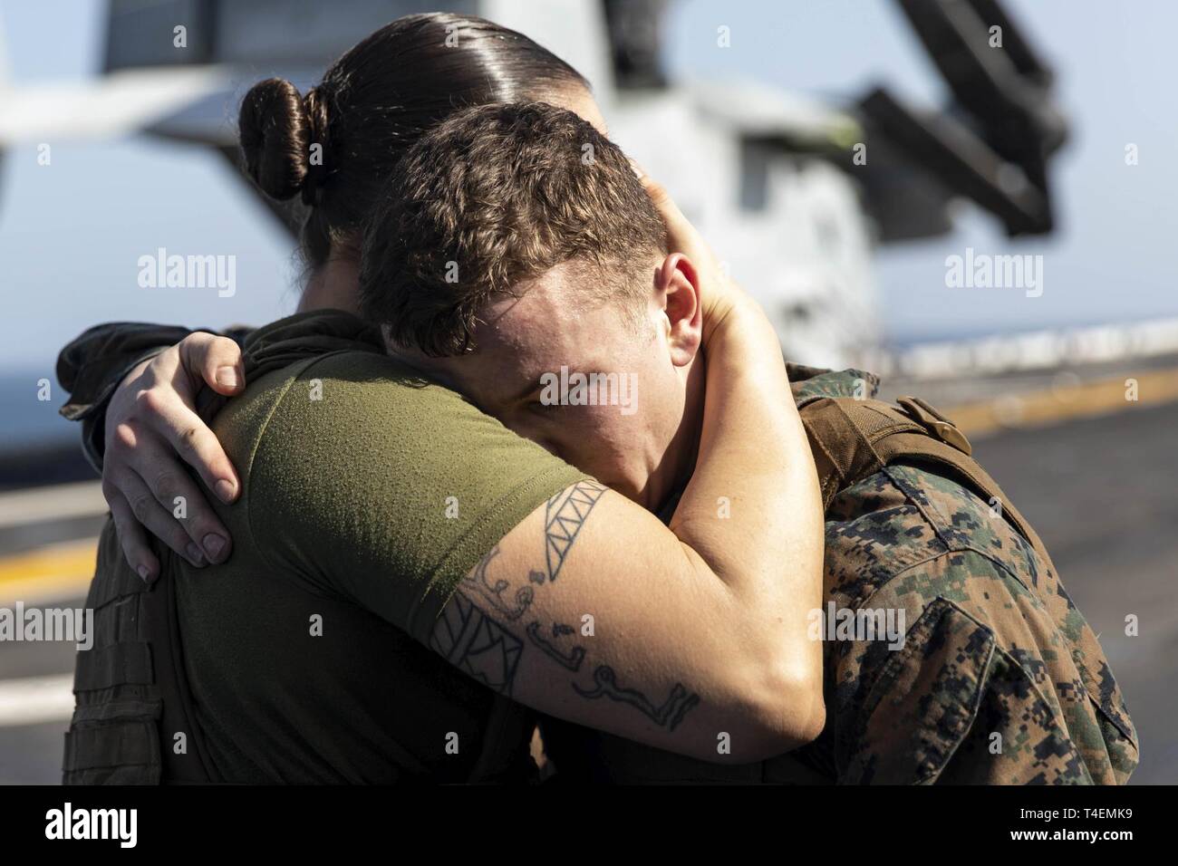 GULF OF ADEN (April 1, 2019) – U.S. Marine Gunnery Sgt. Nadia Sensing ...