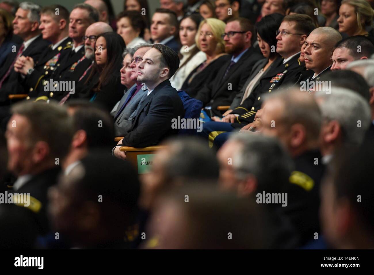 Trevor Oliver son of Staff Sgt. Travis Atkins, attends the Medal of ...