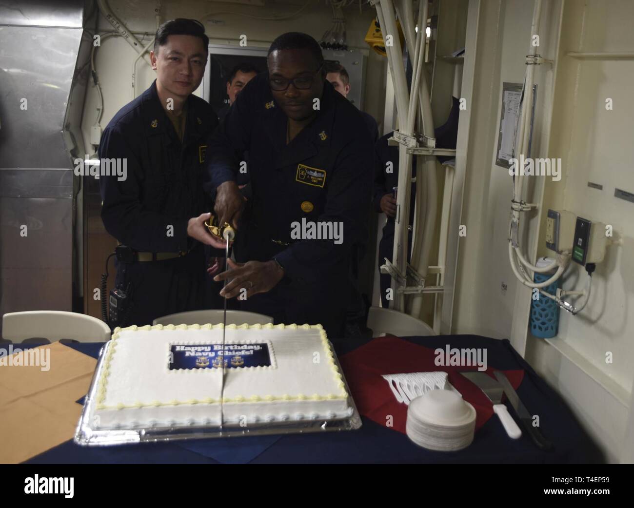 San Diego (April 1, 2019) USS John P. Murtha (LPD 26) Command Master ...