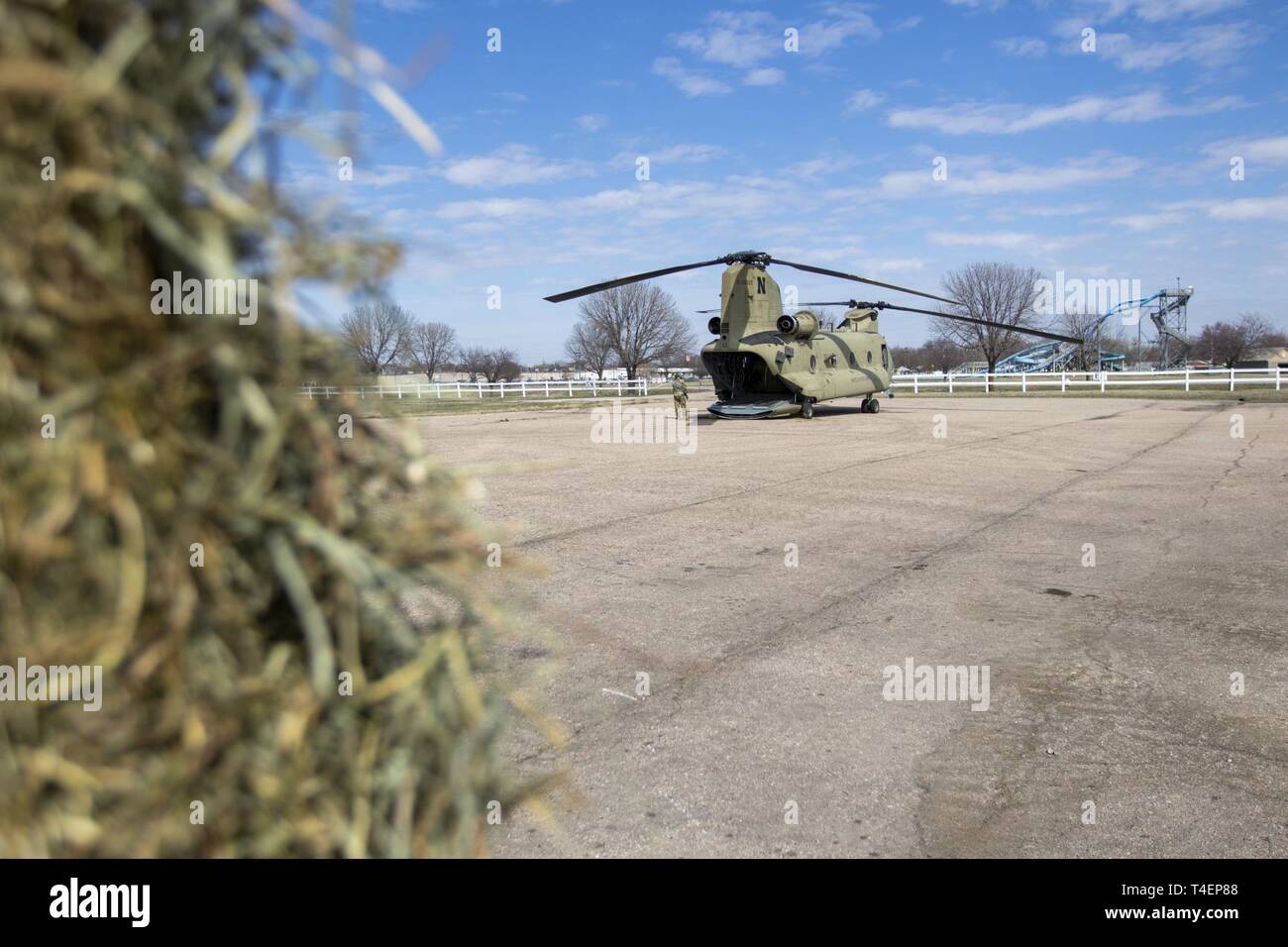 The Nebraska National Guard continued hay drop operations, April 1 ...