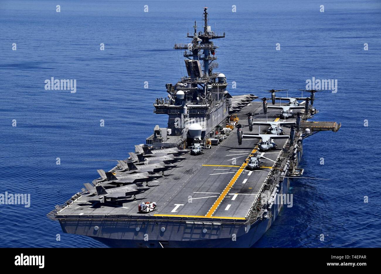 SOUTH CHINA SEA (March 29, 2019) The amphibious assault ship USS Wasp ...