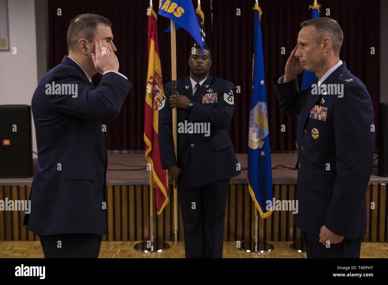 U.S. Air Force Brig. Gen. Mark R. August, 86th Airlift Wing commander ...