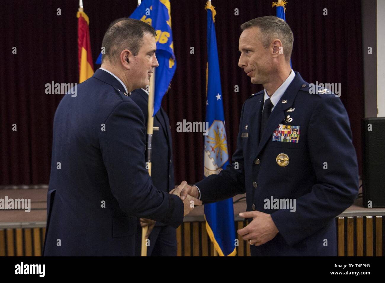 U.S. Air Force Brig. Gen. Mark R. August, 86th Airlift Wing commander ...