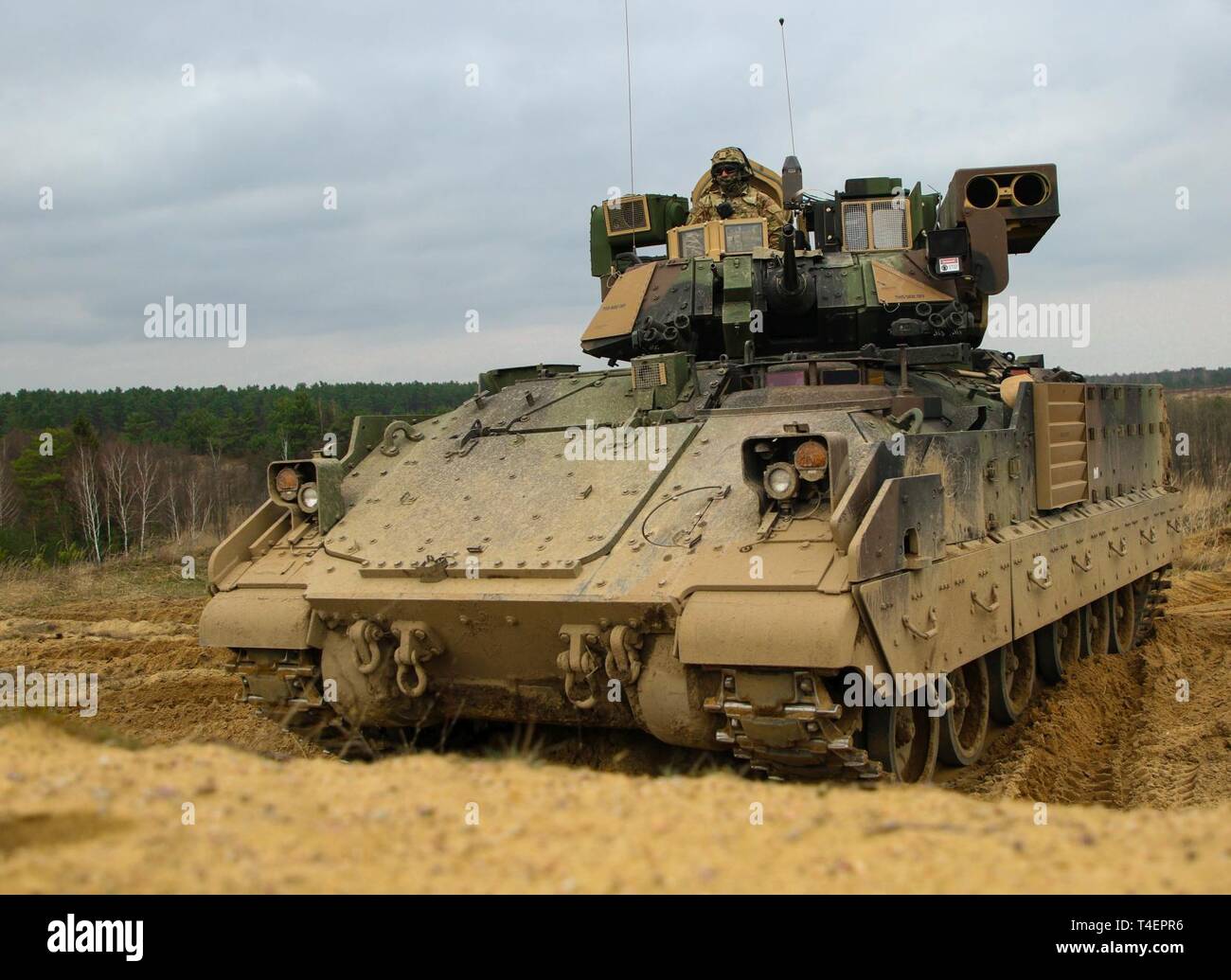 A Soldier with the 1st Battalion, 35th Armored Regiment, 2nd Armored ...