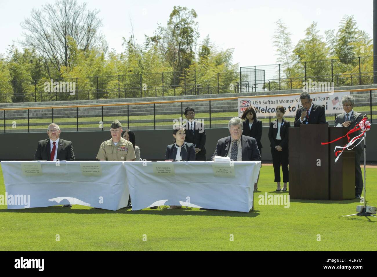 From left to right, Chris Sebren, the USA Softball Director of National ...