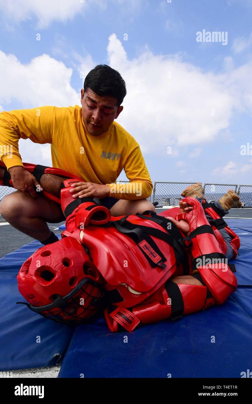 SEA (March 28, 2019) - Seaman Javier Palomar takes down Culinary ...