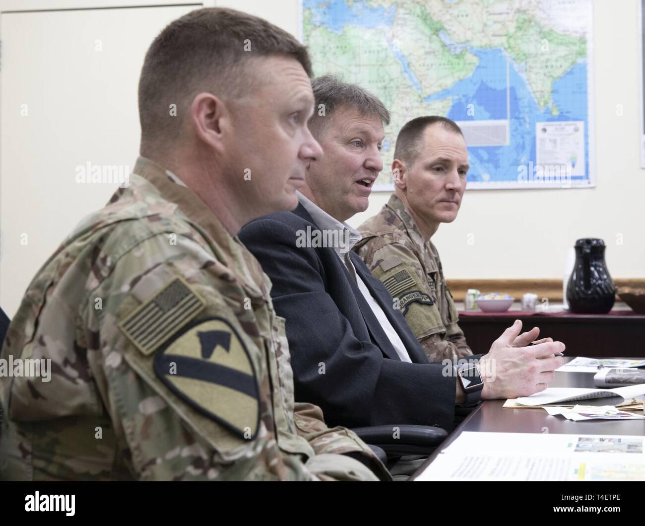 CAMP ARIFJAN, Kuwait - Colonel Christopher M. Coglianese, left, deputy ...