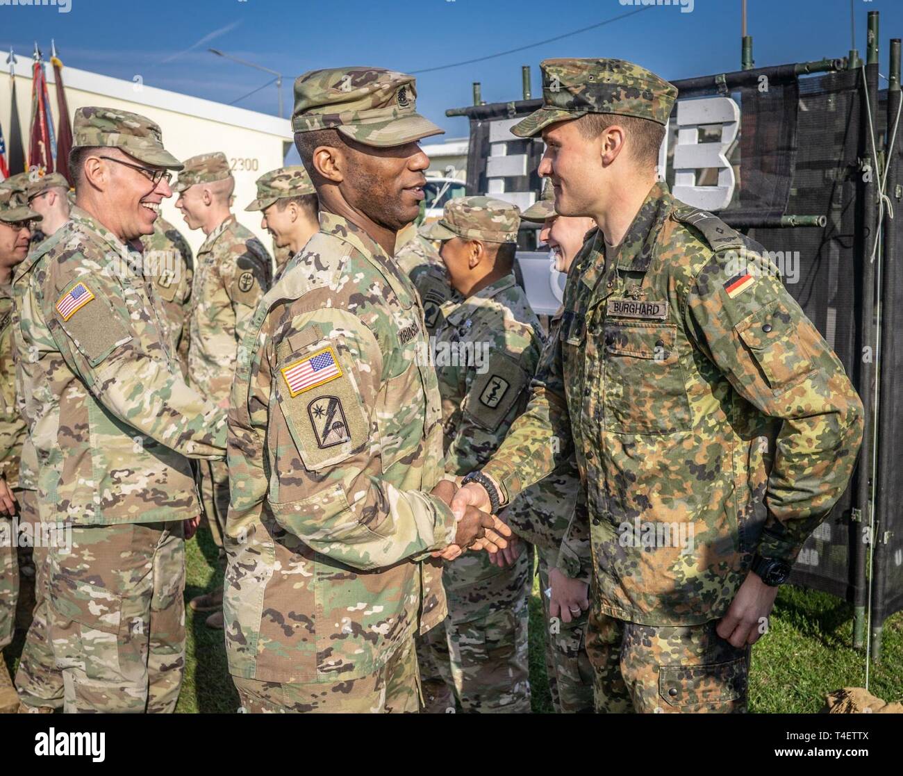 U.S. Army Command Sgt. Maj. Charles Robinson, assigned to the 421st ...