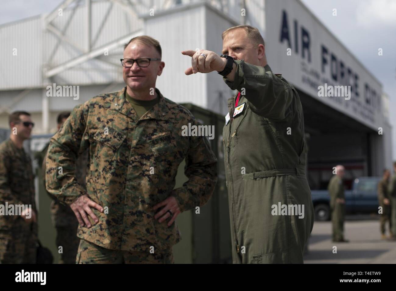 U.S. Marine Corps Lt. Col. Mark Bortnem, commanding officer of Marine ...