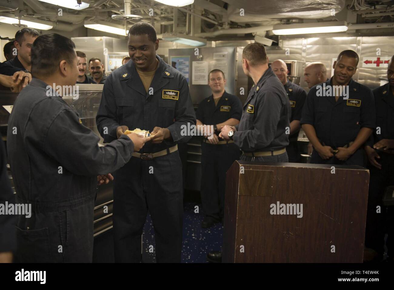 Senior Chief Gas Turbine Systems Technician Sherwin Corpuz, left, from ...