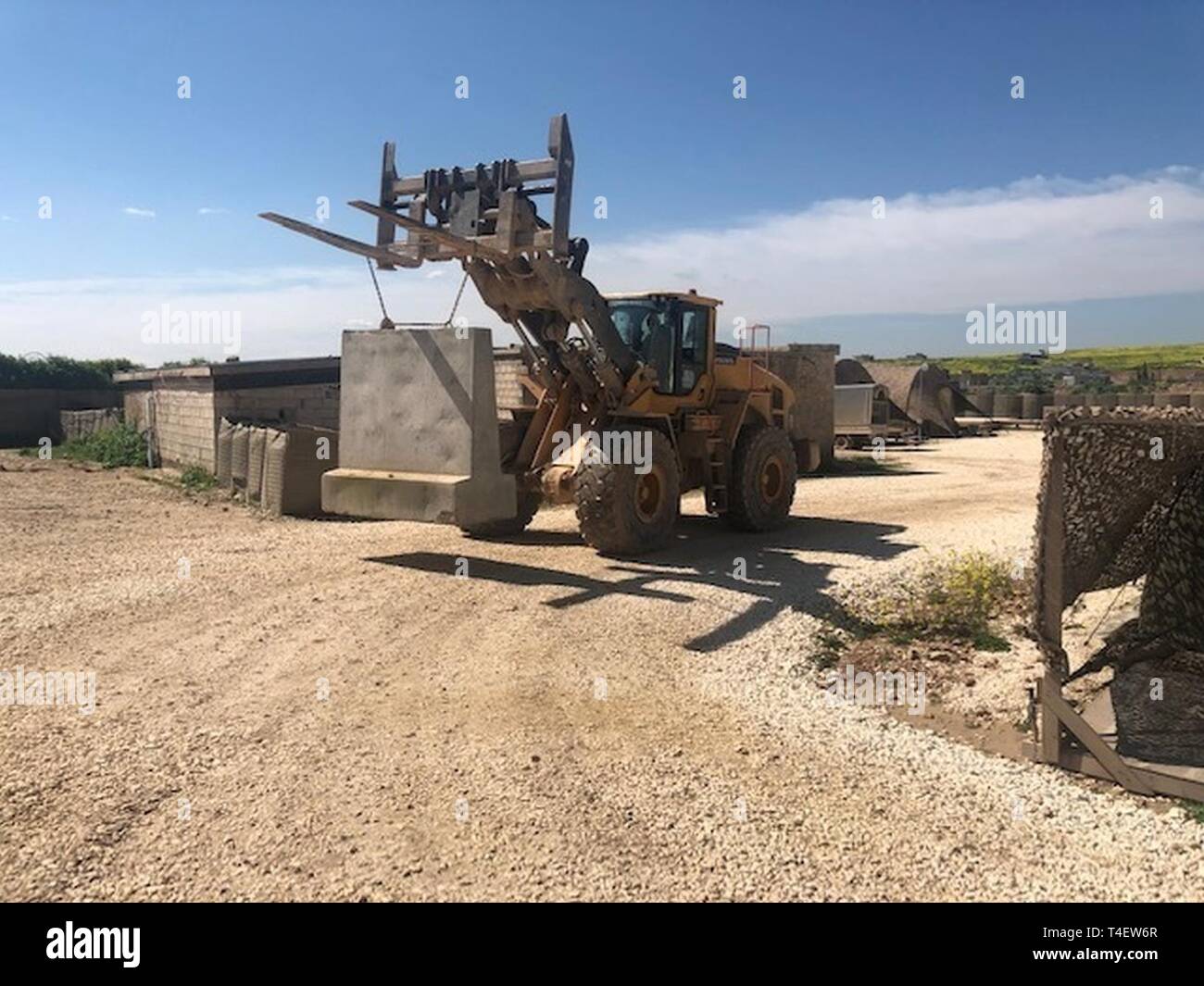 Sgt. Kevin Powell, 620th Movement Control Team, operates a forklift ...
