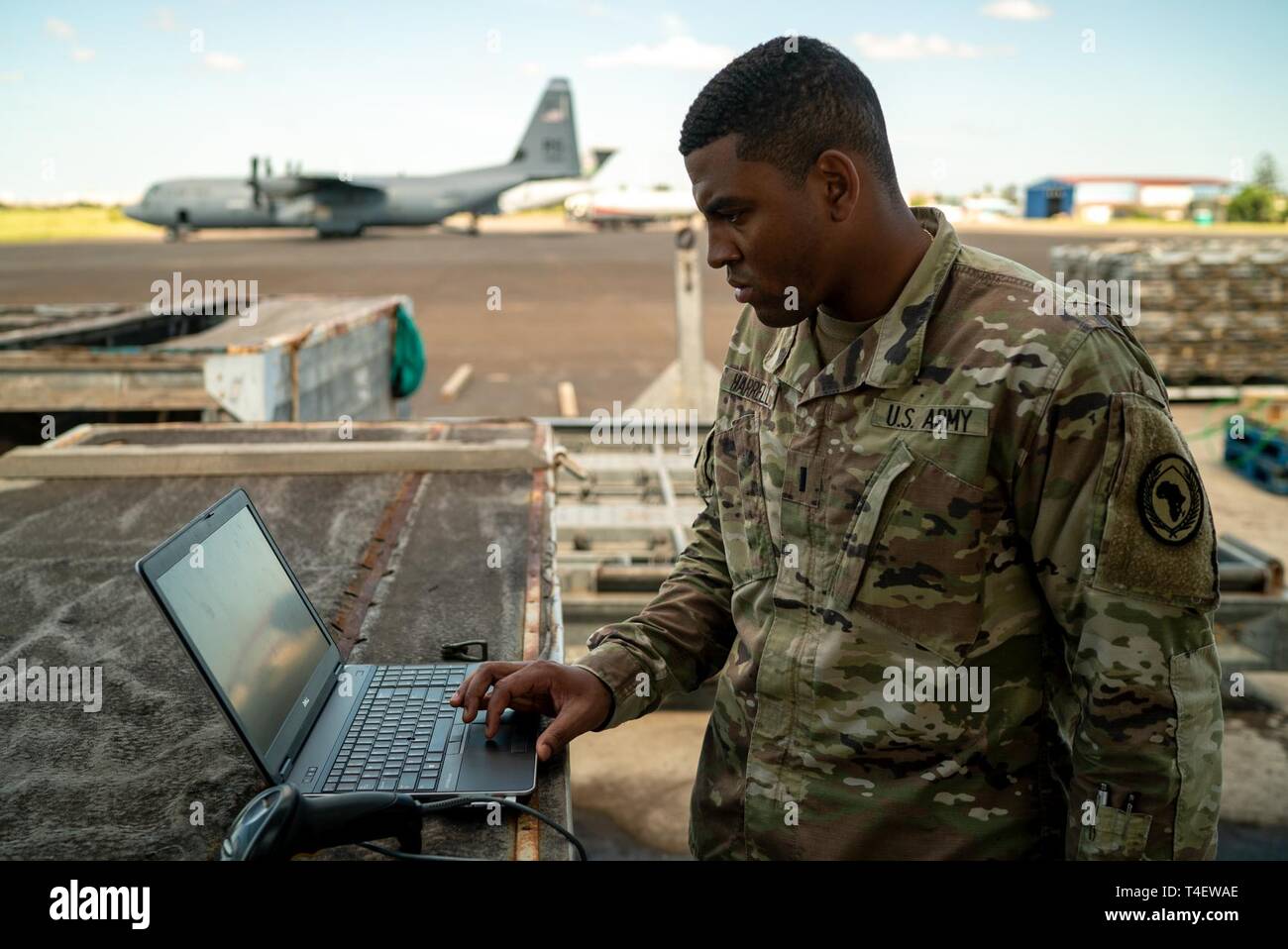 U.S. Army 1st Lt. Julian Harrell, assigned to Combined Joint Task Force ...