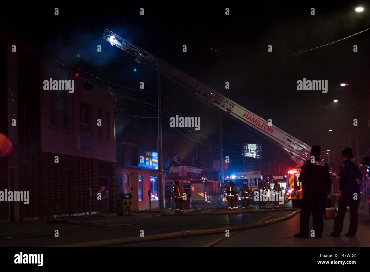 Ontario Canada April 13 2019: Ukrainian cultural centre building fire ...
