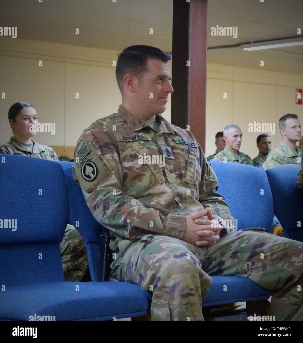 1st Sgt. Edward Bower, 247th Quartermaster Company first sergeant ...