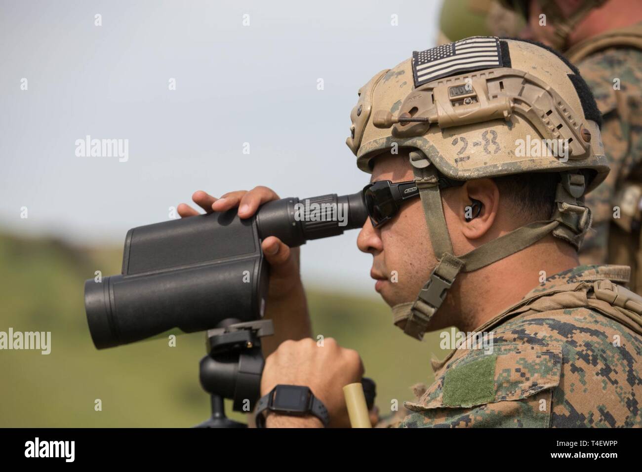 U.S. Marine Corps Sgt. Nathan Douglas, an explosive ordnance technician ...